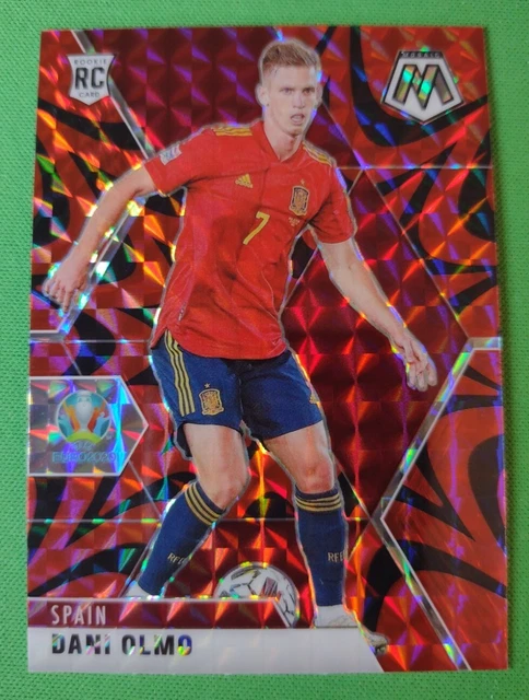 CARTA DANI OLMO RC Red Reactive Prizm 2021 Panini Mosaico UEFA Euro ...