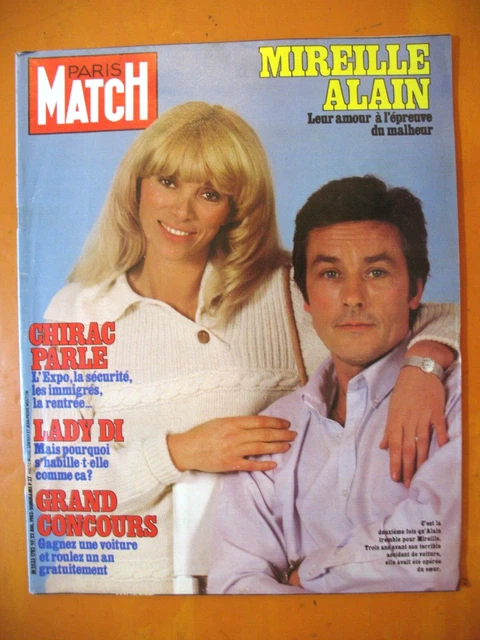 PARIS MATCH N° 1782 du 22/07/1983-Mireille Darc et Alain Delon. Lady DI. Chirac EUR 2,99 ...