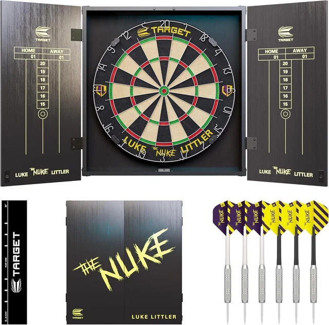 TARGET DARTS PLAYER Dartboard and Cabinet Set | Luke Littler Gabriel ...