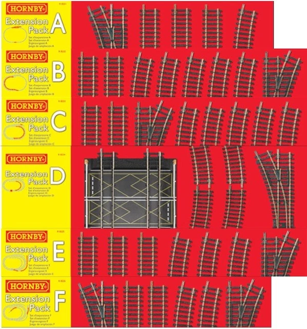 HORNBY TRAKMAT TRACK Extension Pack A B C D E F - Pack Choice £23.95 ...