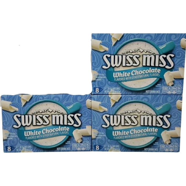SWISS MISS WHITE Chocolate Hot Cocoa Drink Mix 3 Boxes £9.53 - PicClick UK
