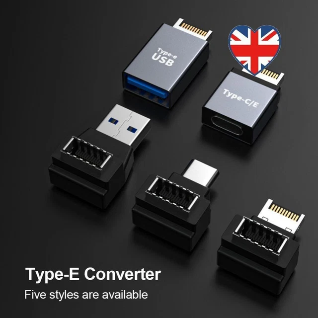 MOTHERBOARD TYPE E to USB Adapter Desktop Computer PC Connector Part (C ...