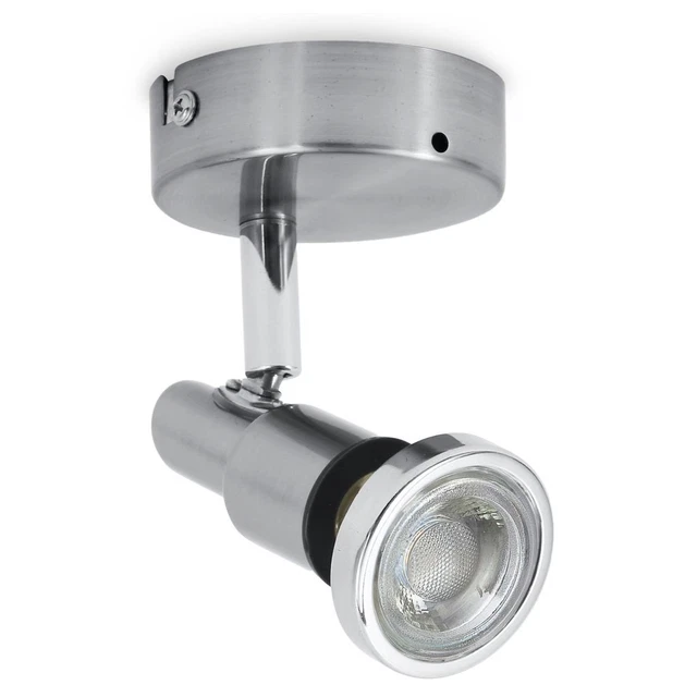 BADLAMPE LED DECKENSTRAHLER IP44 Badezimmer GU10 1er Decken-Spot Wand ...
