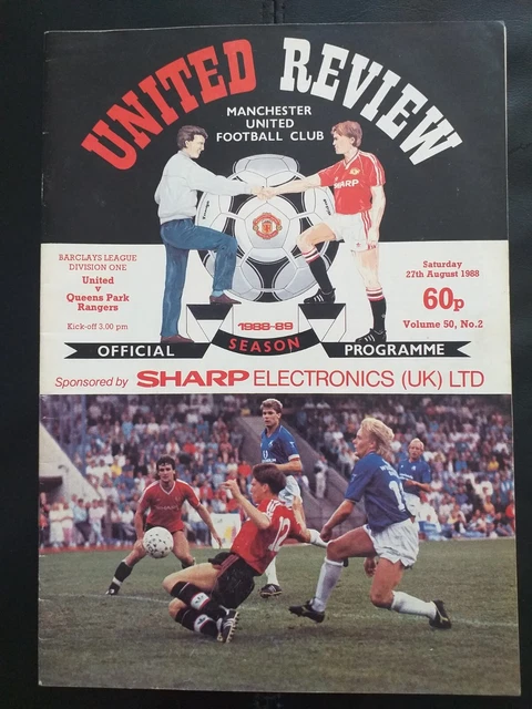 MANCHESTER UNITED 1988/89 Home Programmes Token Intact Choose From Menu ...