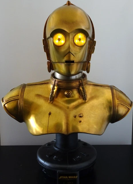 SIDESHOW STAR WARS C-3PO Life-Size Bust Figure Statue Droid Robot £ ...
