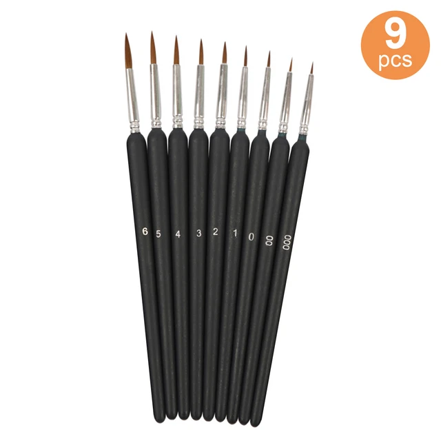9PC PAINT BRUSH Art Script Liner Paintbrush for Artist Acrylic ...