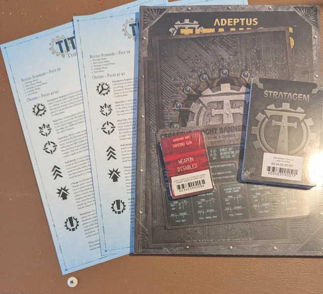 ADEPTUS TITANICUS - Rulebook, Cards & Rule Sheets (x2) - Sealed $25.00 ...