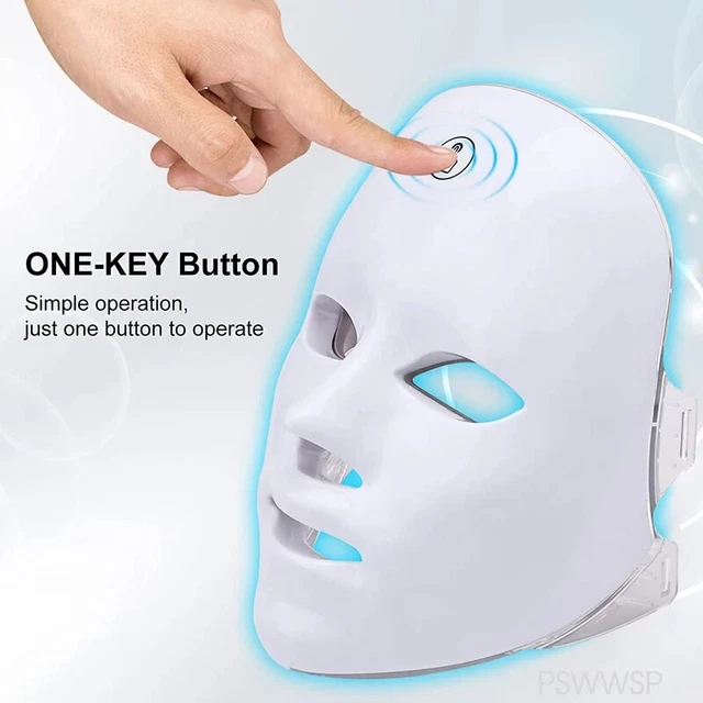 7 COLORS LED Photon Face Neck Mask Therapy Of Skin anti Aging $111.37 ...