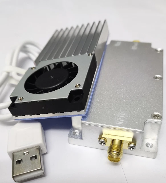 15W 24V RF Power Amplifier 1200-1320MHz Output Gain 40dB / heat sink ...