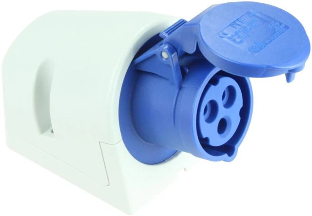 PCE - 16A, 230V, Surface Mount CEE Socket, 2P+E, Blue, IP44 EUR 39,47 ...