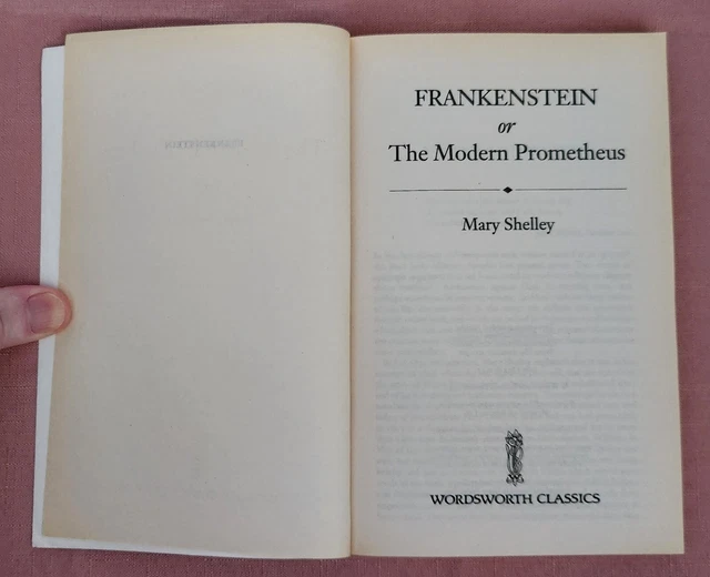 FRANKENSTEIN BY MARY Shelley, Paperback, 1993, Wordsworth Classics $9. ...