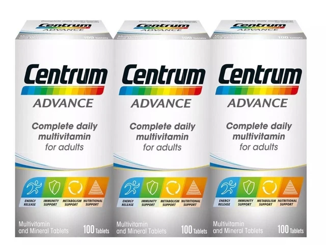 CENTRUM ADVANCE TABLETS 3x100 Triple Pack £31.92 - PicClick UK