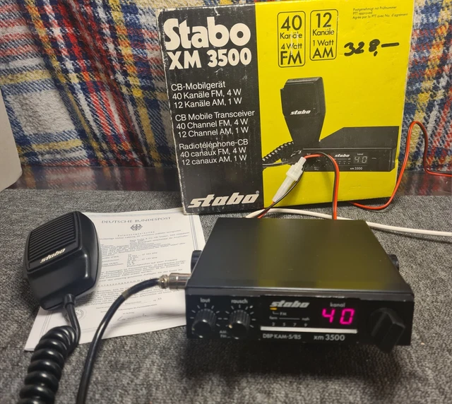 STABO XM3500 CB-FUNKGERÄT 40-Kanal FM+AM mit Handmikrofon und ...