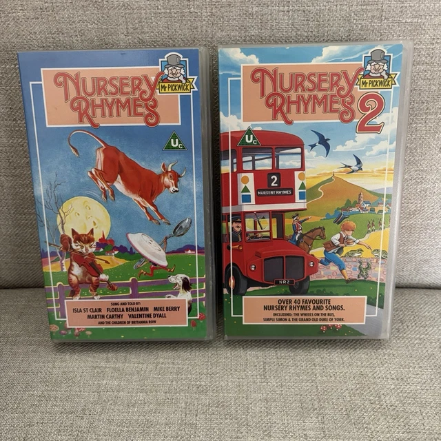 NURSERY RHYMES + Nursery Rhymes 2 - Vhs Video Tapes - Mr Pickwick ...