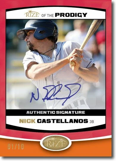 NICK CASTELLANOS 2012 Rize Rookie Autographe ROUGE Auto PRODIGY RC #/10 ...