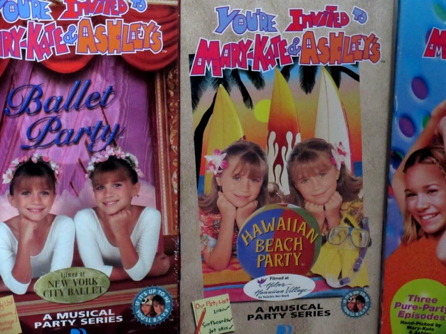 4 VHS TAPES Mary Kate & Ashley Olsen Parties Ballet Hawaiian Birthday ...