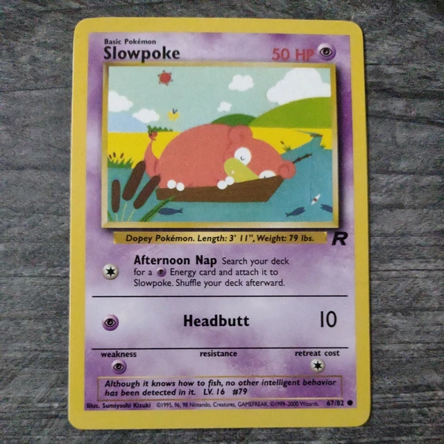 TEAM ROCKET SET Slowpoke Pokémon Card - 67/82 £6.00 - PicClick UK