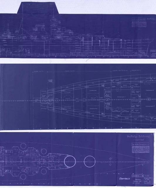 BISMARCK GERMAN BATTLESHIP Blueprint Plans Rare Period Drawings WW2 DVD ...