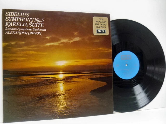 ALEXANDER GIBSON SIBELIUS symphony no 5, karelia suite LP EX/VG+, SPA ...