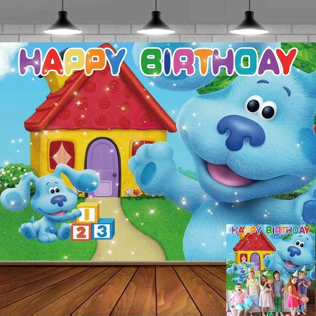BLUE'S CLUES HAPPY Birthday Backdrop Banner Baby Shower Party Decoration 7x5ft £25.04 - PicClick UK