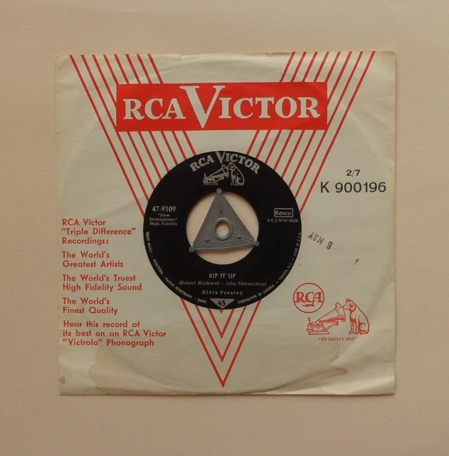 ELVIS PRESLEY RIP It Up / Love Me ~ rare Army Base Issue 45 ~ Germany ...