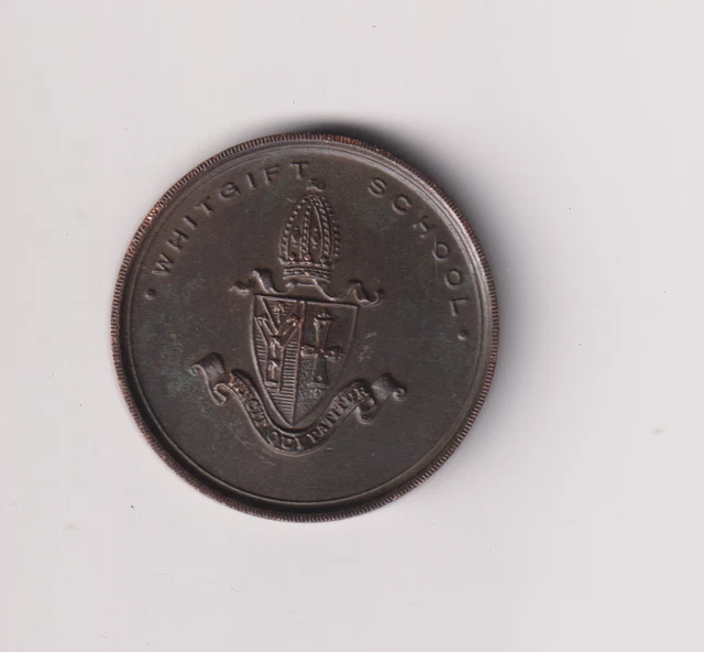 WHITGIFT SCHOOL BRONZE Medal Mappin & Webb ONE MILE OPER RARE 38MM ...