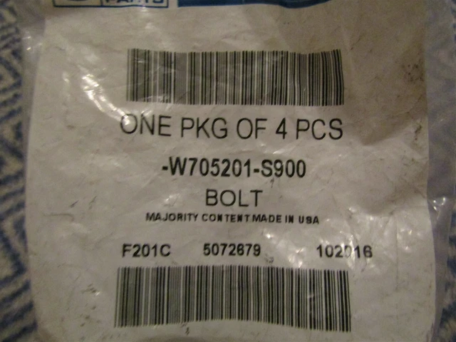 NOS FORD PART Number W705201-S900 Bolt Lot Of 2 New Genuine Ford £5.69 ...