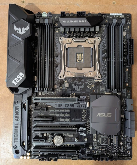 ASUS TUF X299 Mark 2 Gaming Motherboard LGA 2066 with I/O Shield Spares ...