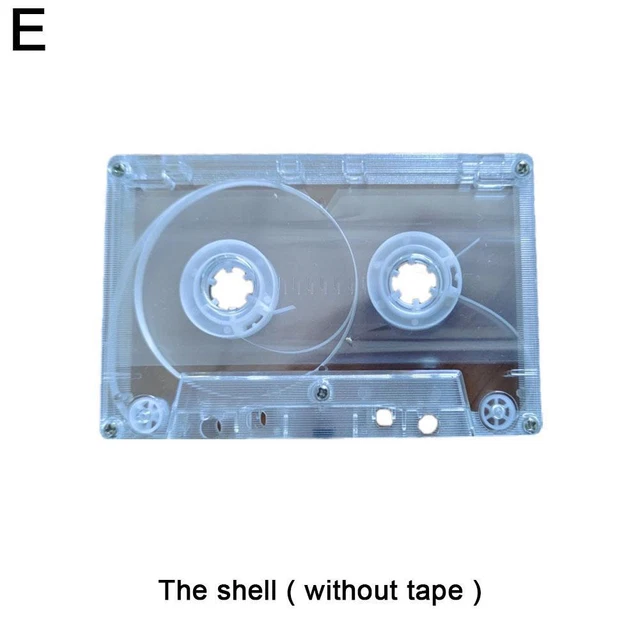 FULLY TRANSPARENT COLOR Transparent Cassettes Tape Shell Blank Tape ...