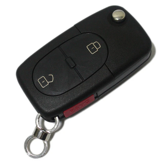 2+1 BUTTON REMOTE FOB Flip Smart Key Case Shell FOB Key Cover For Audi ...
