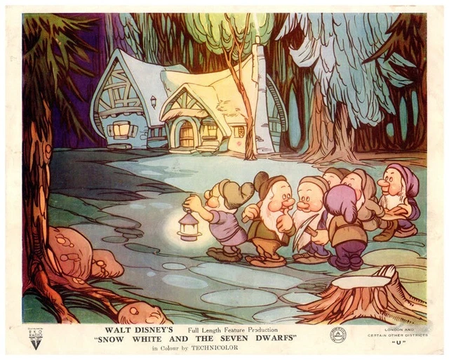 Snow White And The Seven Dwarfs Original Lobby Card Walt Disney 1937