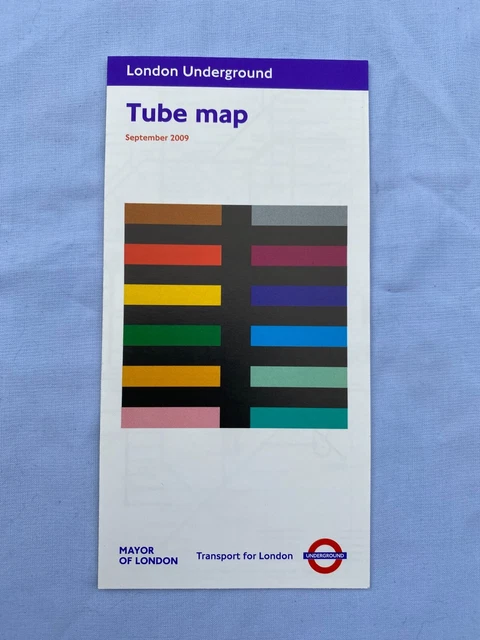 LONDON UNDERGROUND TUBE Map September 2009 - no river Thames shown £0. ...