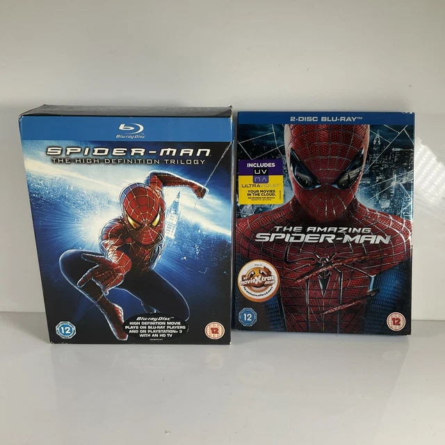 SPIDER-MAN TRILOGY + The Amazing Spider Man (Box Set) (Blu-ray, 2007) £ ...
