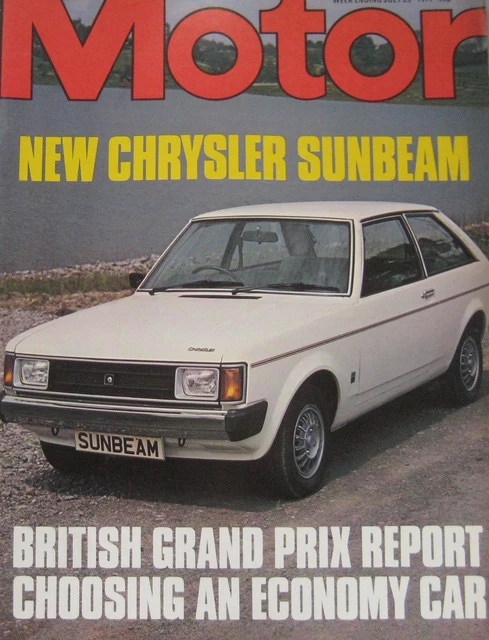 MOTOR MAGAZINE 23 July 1977 featuring Toyota road test, Chrysler ...