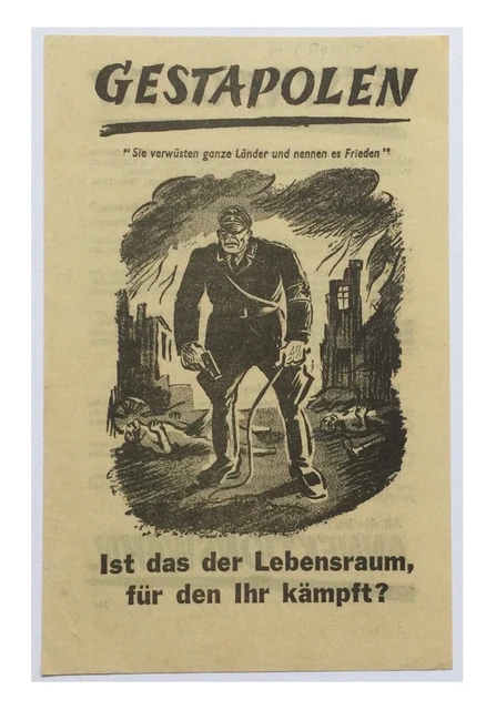 ORIGINAL WW2 BRITISH Air Drop Leaflet. - Code EH.331. - 1940. £14.00 ...