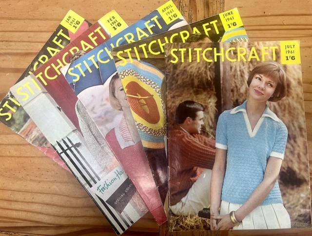 STITCHCRAFT MAGAZINES JOB lot 5 1961 Knitting & Crochet Patterns £1.69 ...