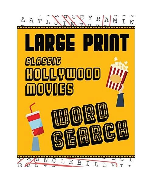 LARGE PRINT CLASSIC Hollywood Movies Word Search: With Movie Pictures ...