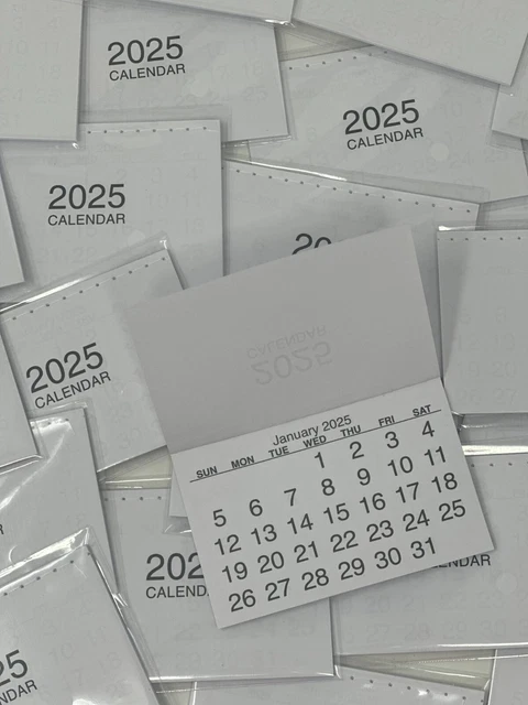 2025 CALENDAR TABS Insert White Mini Tear Off Pads Month To View 1 ...