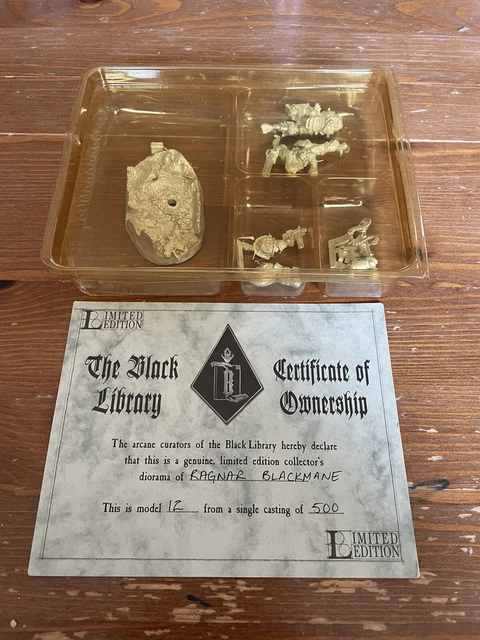 RAGNAR BLACKMANE DIORAMA Limited Edition Black Library Space Marine lot ...