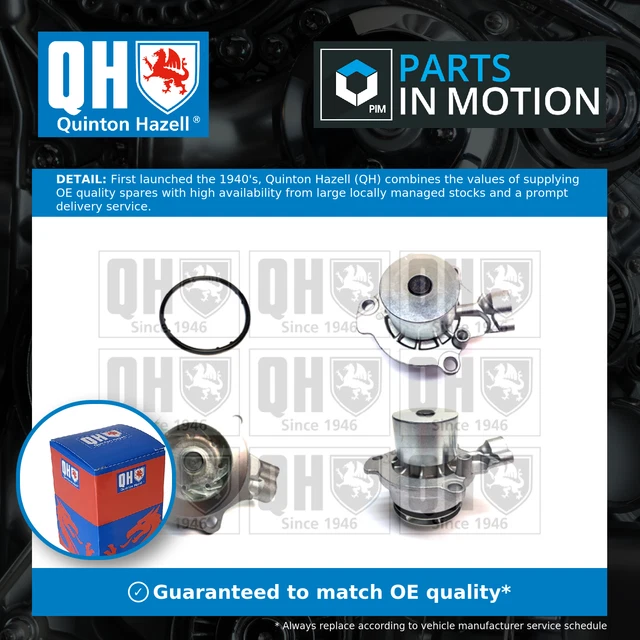 WATER PUMP QCP3876DP Quinton Hazell Coolant 04L121011 04L121011E ...