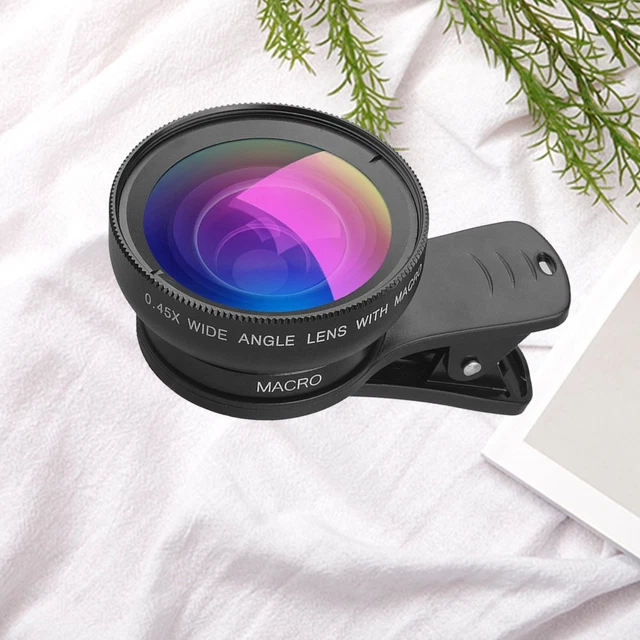 WIDE‑ANGLE LENS CLIP-ON Phone Camera Lenses Macro for Phones ﻿ Multi ...