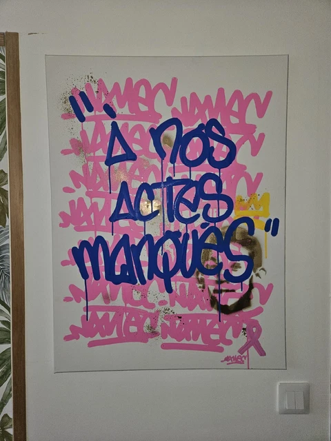 OEUVRE STREET ART de l'artiste Namec - 2024 ''A Nos Actes Manqués'' EUR ...