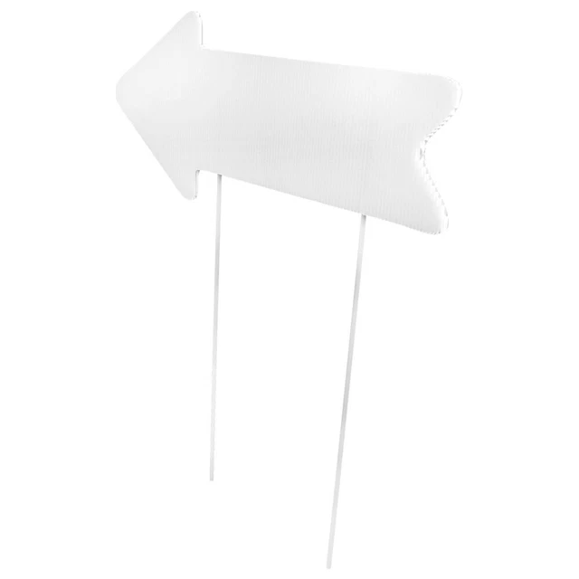 BLANCHE PLASTIQUE SIGNE De Flèche Vide Vierge D'insertion Au Sol EUR 7 ...