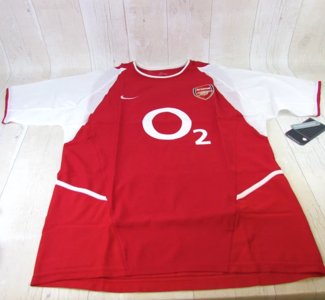 ARSENAL FOOTBALL SHIRT Mens Size M Nike O2 top Vintage 2002-2004 £64.00 ...