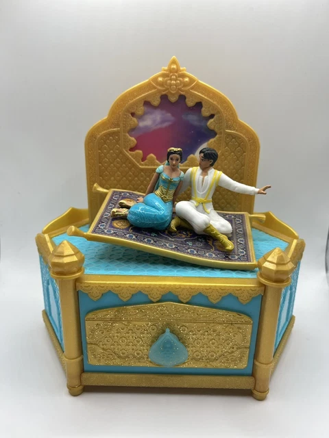 DISNEY ALADDIN A Whole New World Magic Carpet Musical Animated Jewelry ...