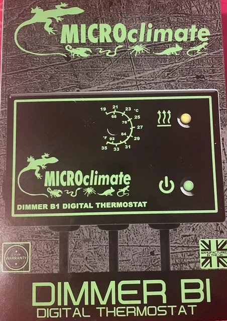 MICROCLIMATE B1 DIMMING Thermostat Vivarium Dimmer Stat Snake Lizard ...