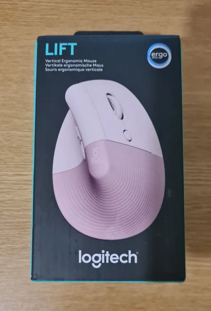 LOGITECH LIFT WIRELESS Vertical Ergonomic Mouse - Rose £49.99 - PicClick UK
