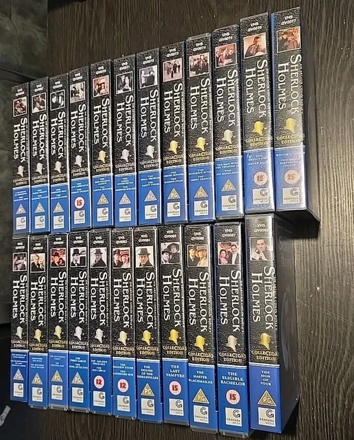 SHERLOCK HOLMES COMPLETE Collection VHS Collector's Edition 23 Tapes ...