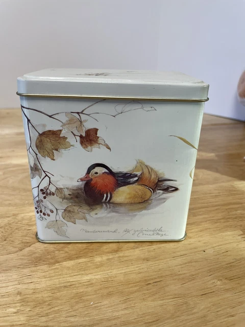 VINTAGE HINGED TIN Box MAD STAGE Duck Made in England Nice Collectors ...