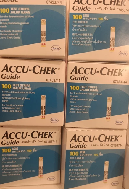 3X ACCU CHEK Guide Blood Glucose 300 Test Strips (3 Boxes) Express ...